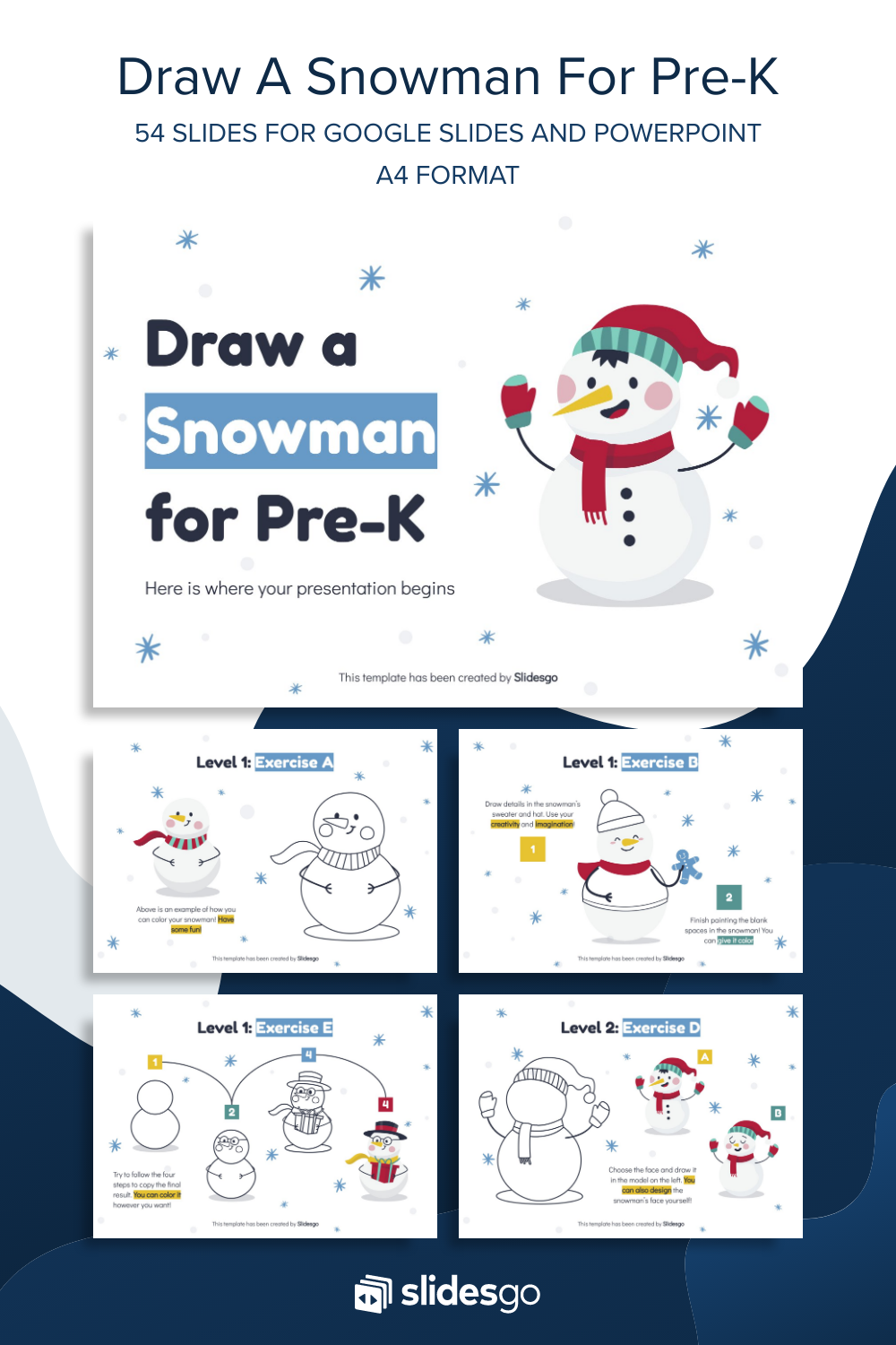 Draw a Snowman for Pre-K | Google Slides & PowerPoint