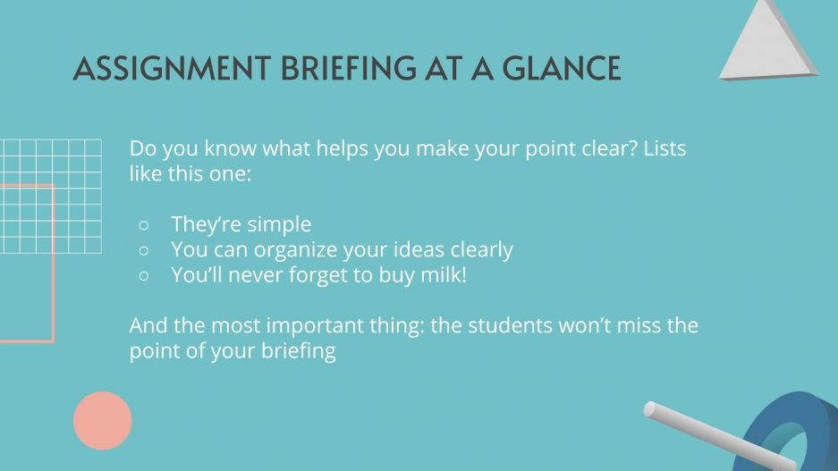Assignment Briefing for Teachers Google Slides & PPT template