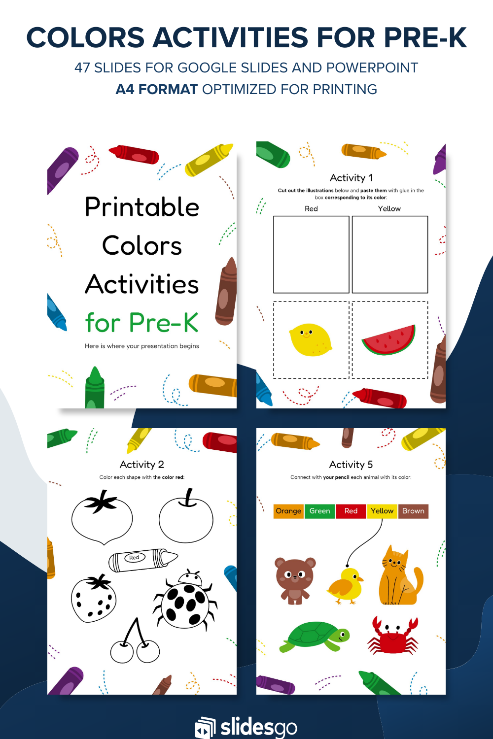 Printable Colors Activities for Pre-K | Google Slides & PPT
