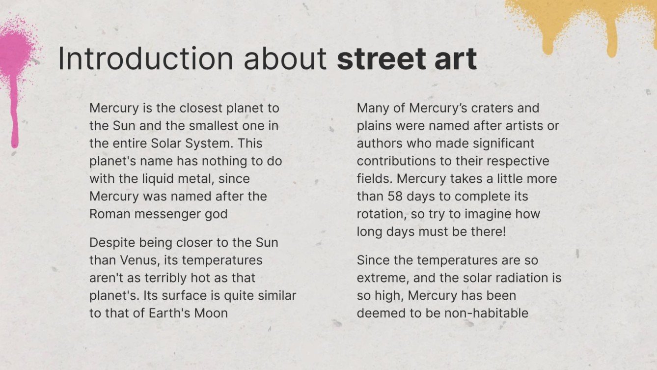 Art Subject for High School: Street Art | Google Slides