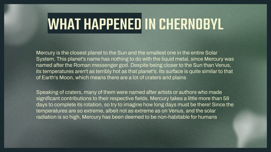 International Chernobyl Remembrance Day | Google Slides