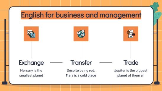 English for Business and Management Workshop Infographics