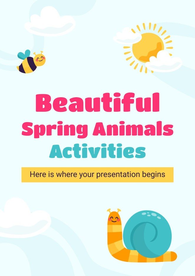 Beautiful Spring Animals Activities | Google Slides & PPT