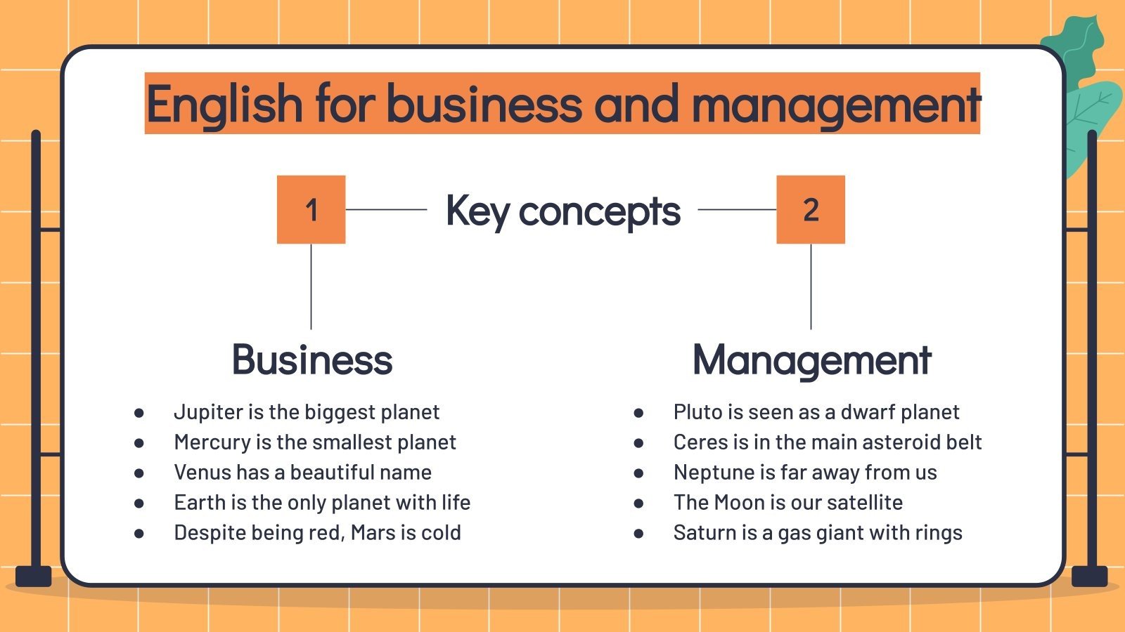 English for Business and Management Workshop Infographics