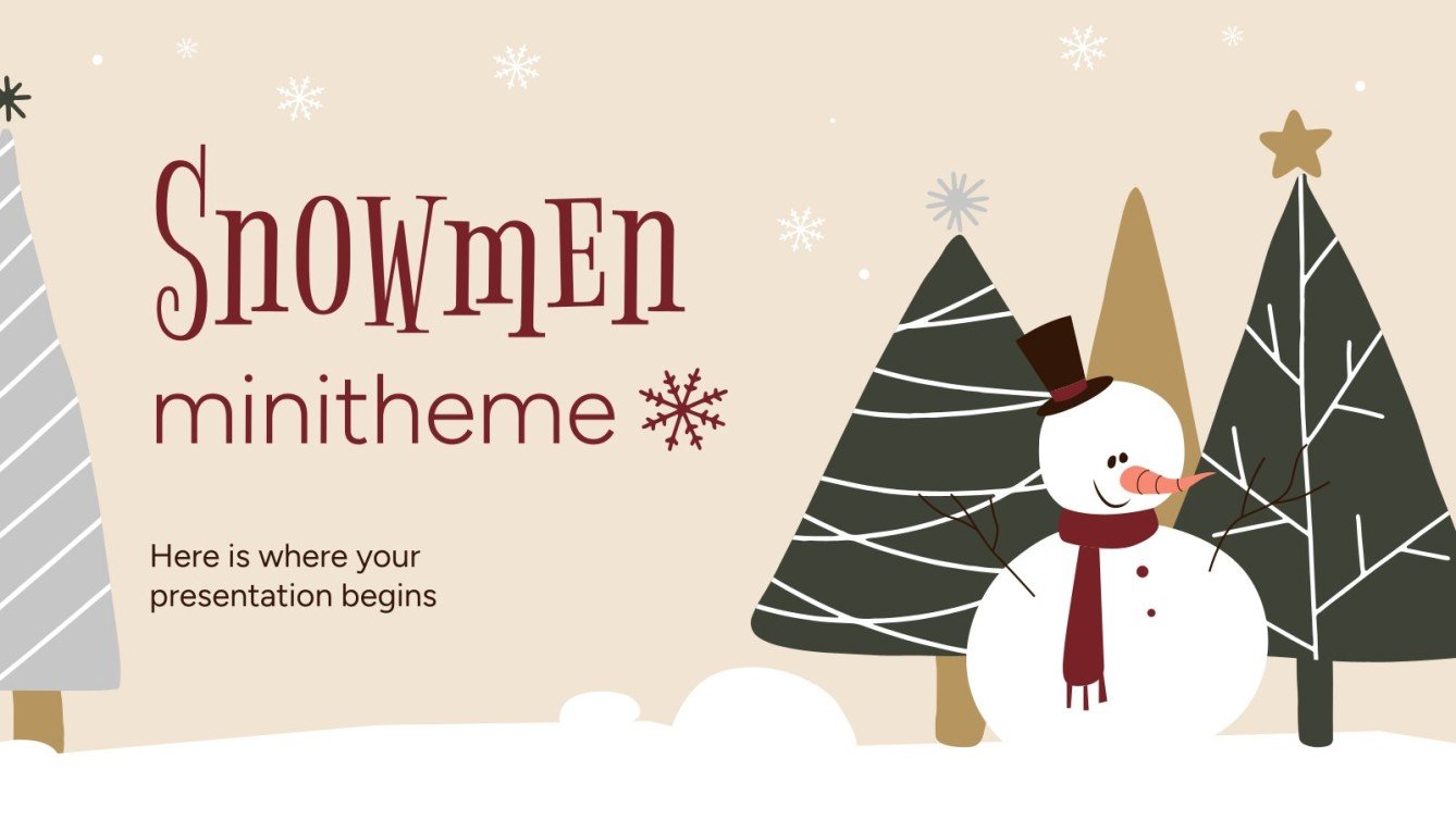 Snowmen Minitheme | Google Slides and PowerPoint template