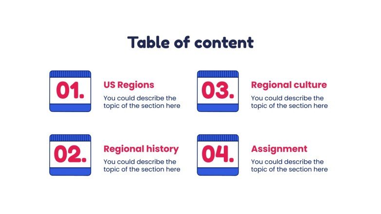 US Regions Printable Learning | Google Slides & PPT theme