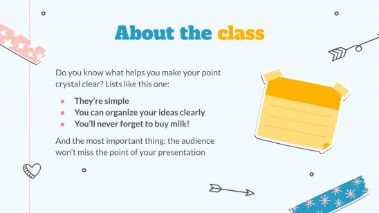 Pretty Sticky Notes Theme for High School | Google Slides