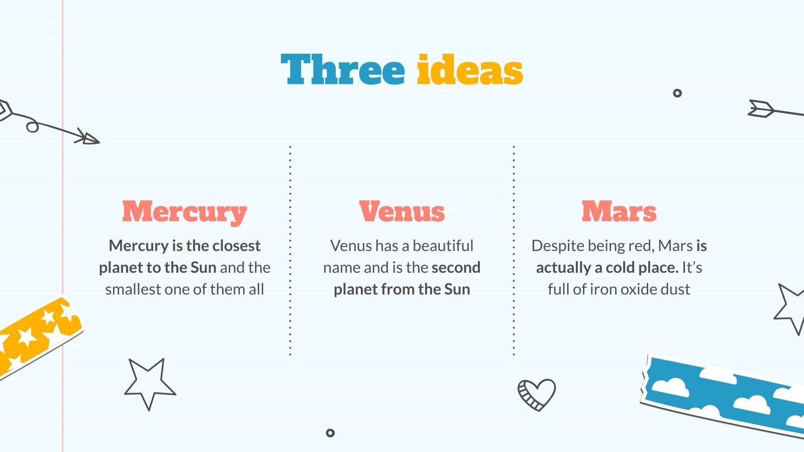 Pretty Sticky Notes Theme for High School | Google Slides