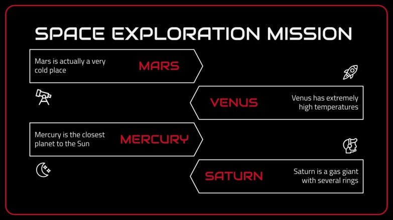 Space Exploration Mission Pitch Deck Infographics