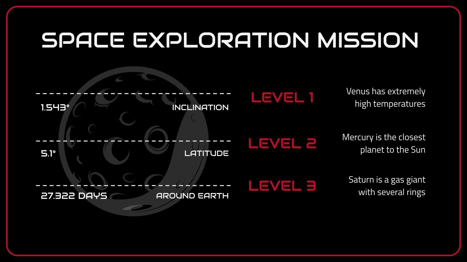 Space Exploration Mission Pitch Deck Infographics