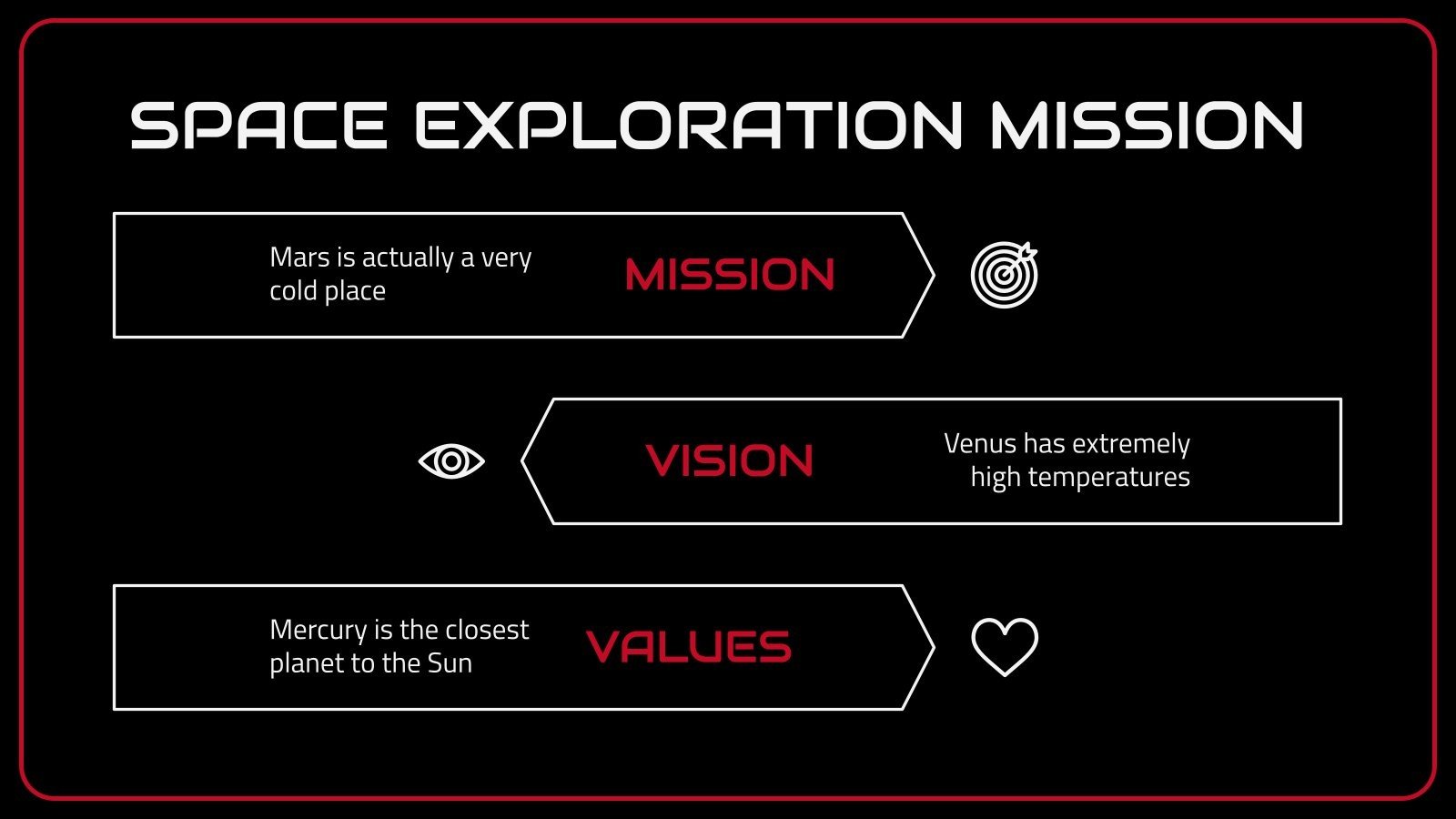 Space Exploration Mission Pitch Deck Infographics