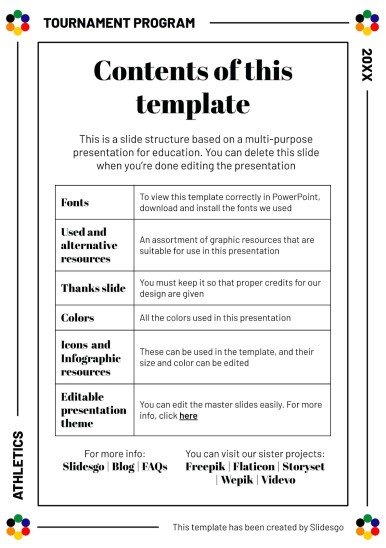 Athletics Tournament Program | Google Slides & PPT