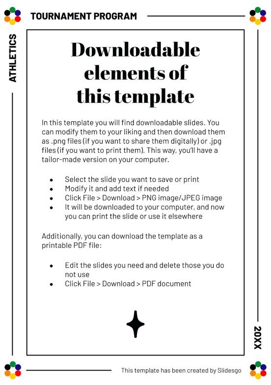 Athletics Tournament Program | Google Slides & PPT