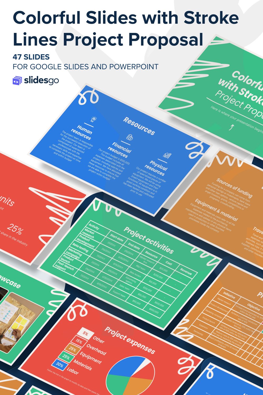 Colorful Slides with Stroke Lines Project Proposal