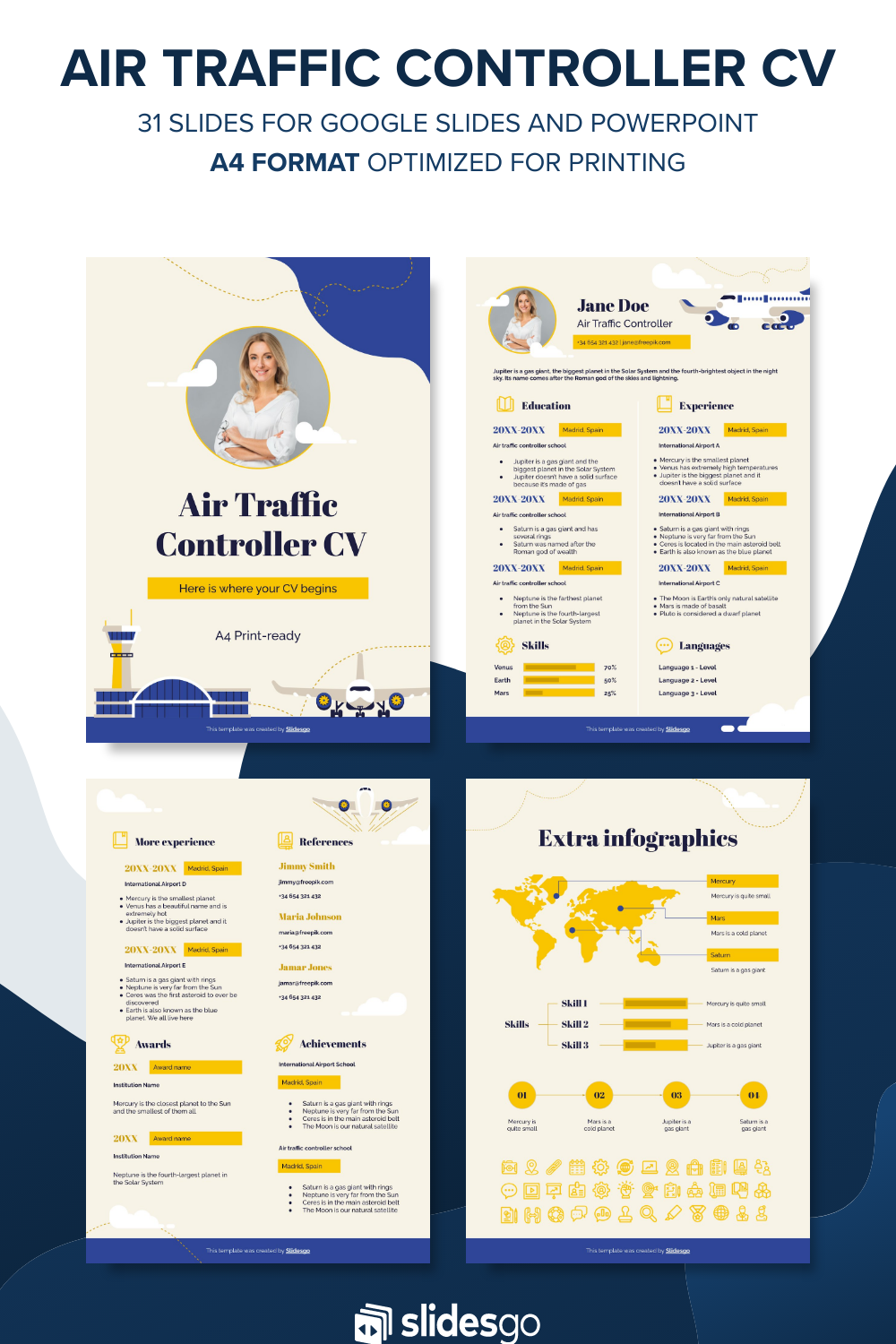Air Traffic Controller CV | Google Slides & PowerPoint