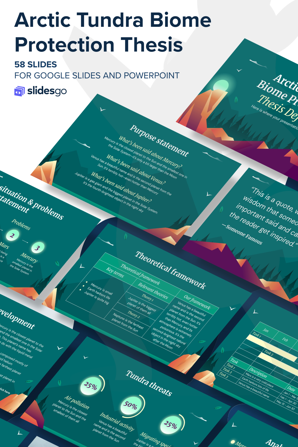 Arctic Tundra Biome Protection Thesis | Google Slides & PPT