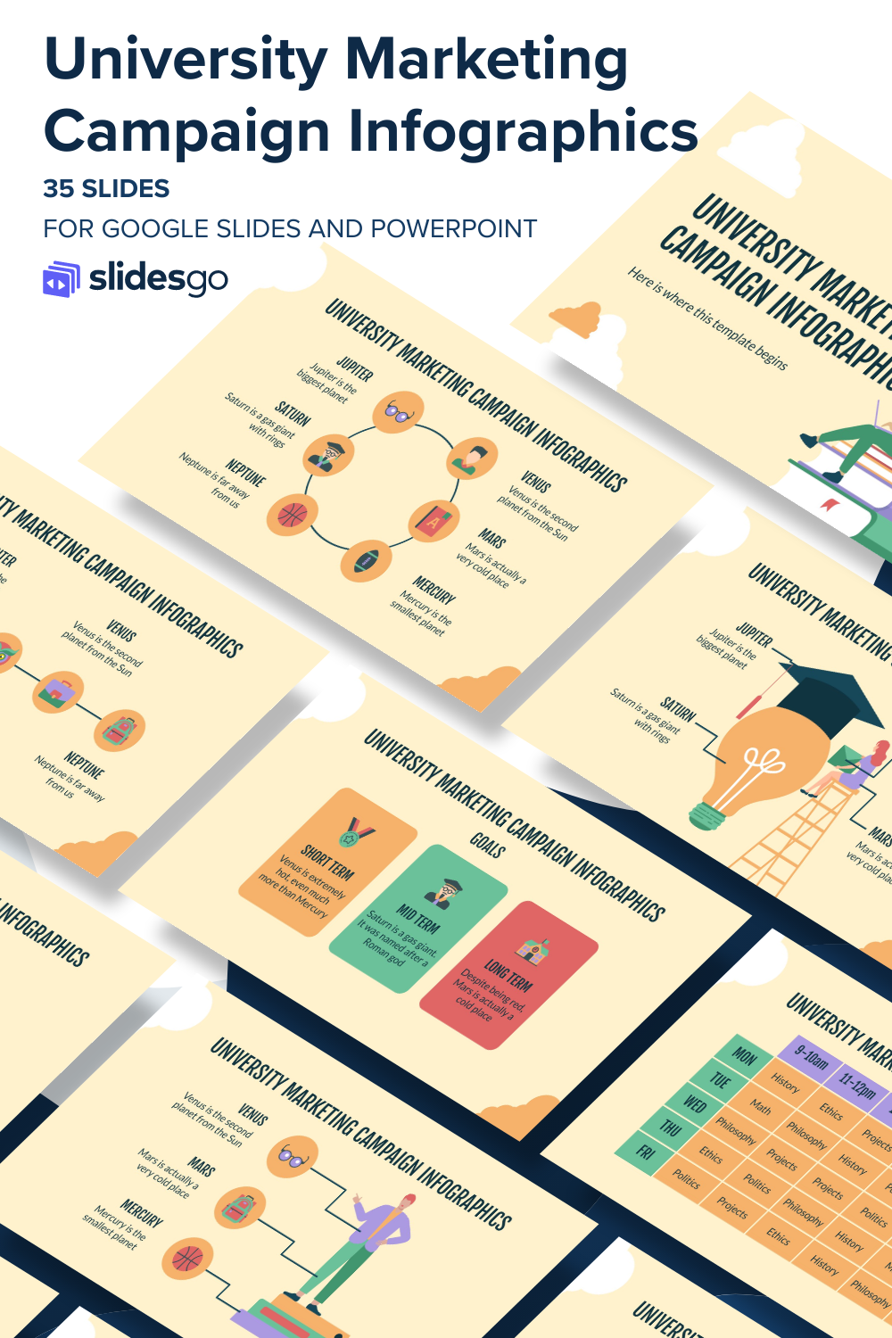 University Marketing Campaign Infographics | Google Slides