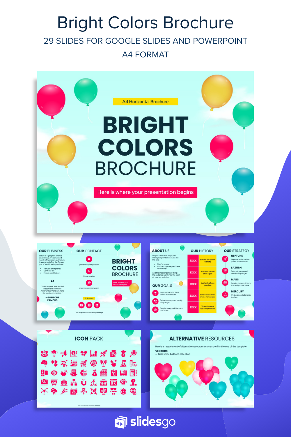 Bright Colors Brochure | Google Slides & PPT