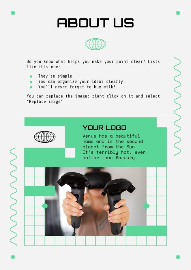 Virtual Reality Glasses Catalog | Google Slides & PPT