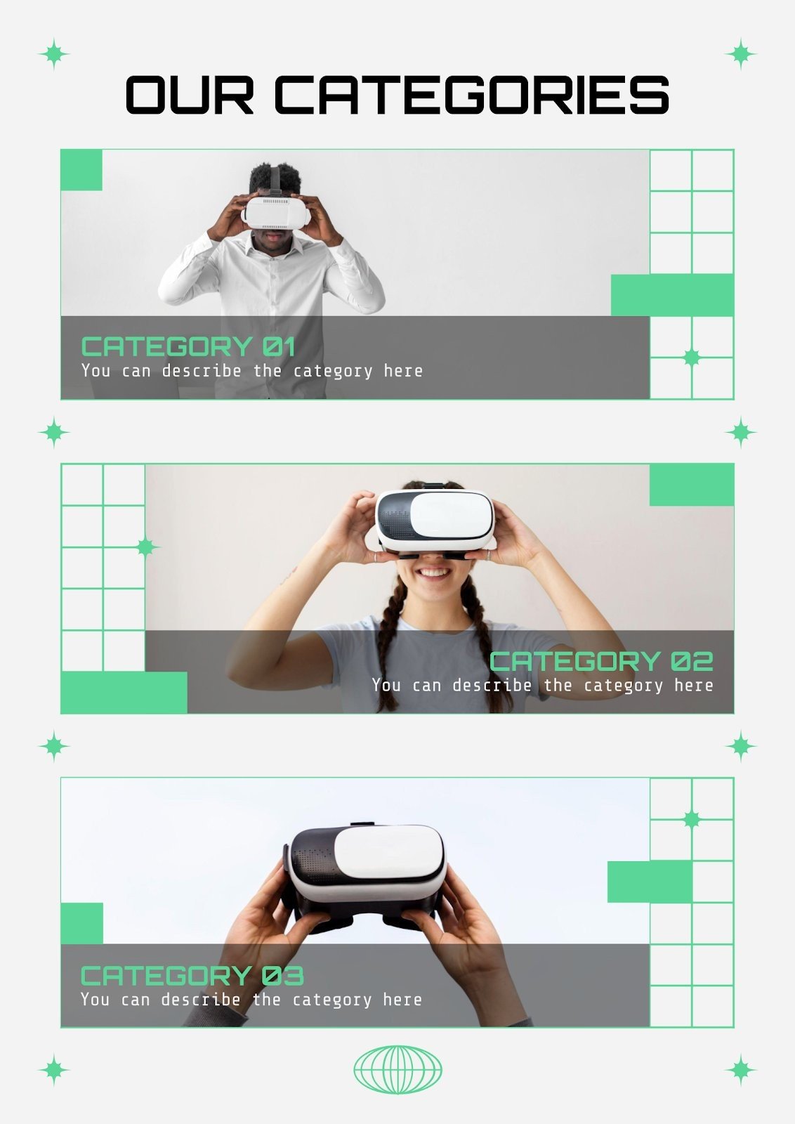 Virtual Reality Glasses Catalog | Google Slides & PPT