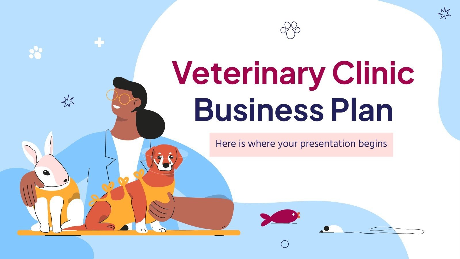 Modelos grátis sobre veterinários para o Google Slides e PPT