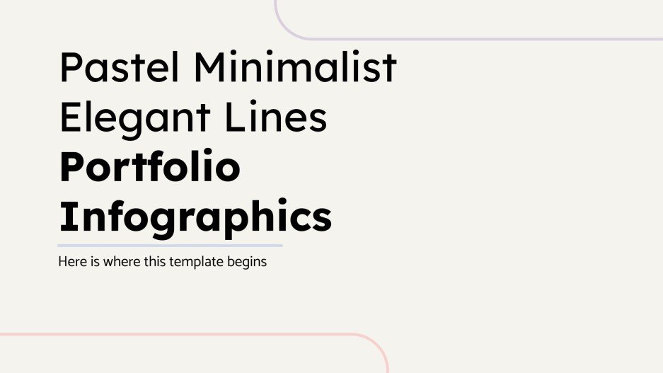 Pastel Minimalist Elegant Lines Portfolio Infographics