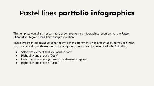 Pastel Minimalist Elegant Lines Portfolio Infographics