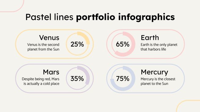Pastel Minimalist Elegant Lines Portfolio Infographics