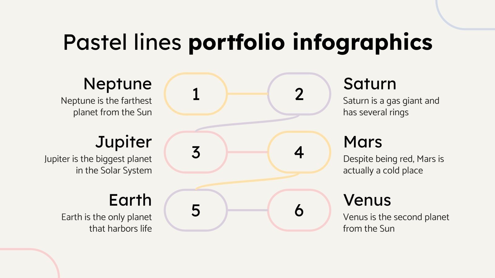 Pastel Minimalist Elegant Lines Portfolio Infographics