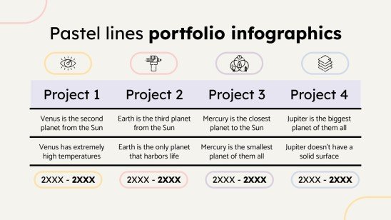 Pastel Minimalist Elegant Lines Portfolio Infographics
