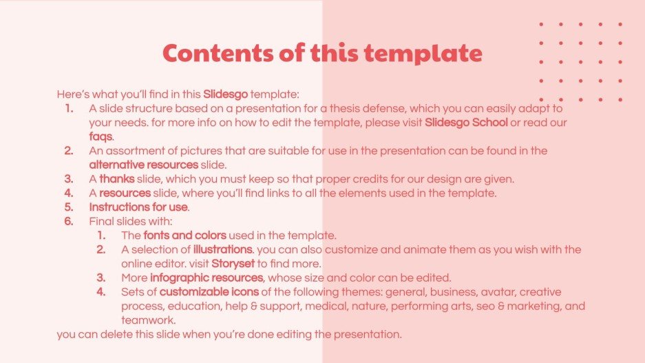 Minimalist Thesis Defense Google Slides & PowerPoint template