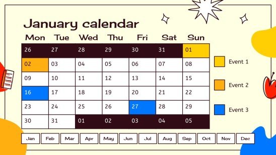 Doodle Yearly Planner | Google Slides & PowerPoint