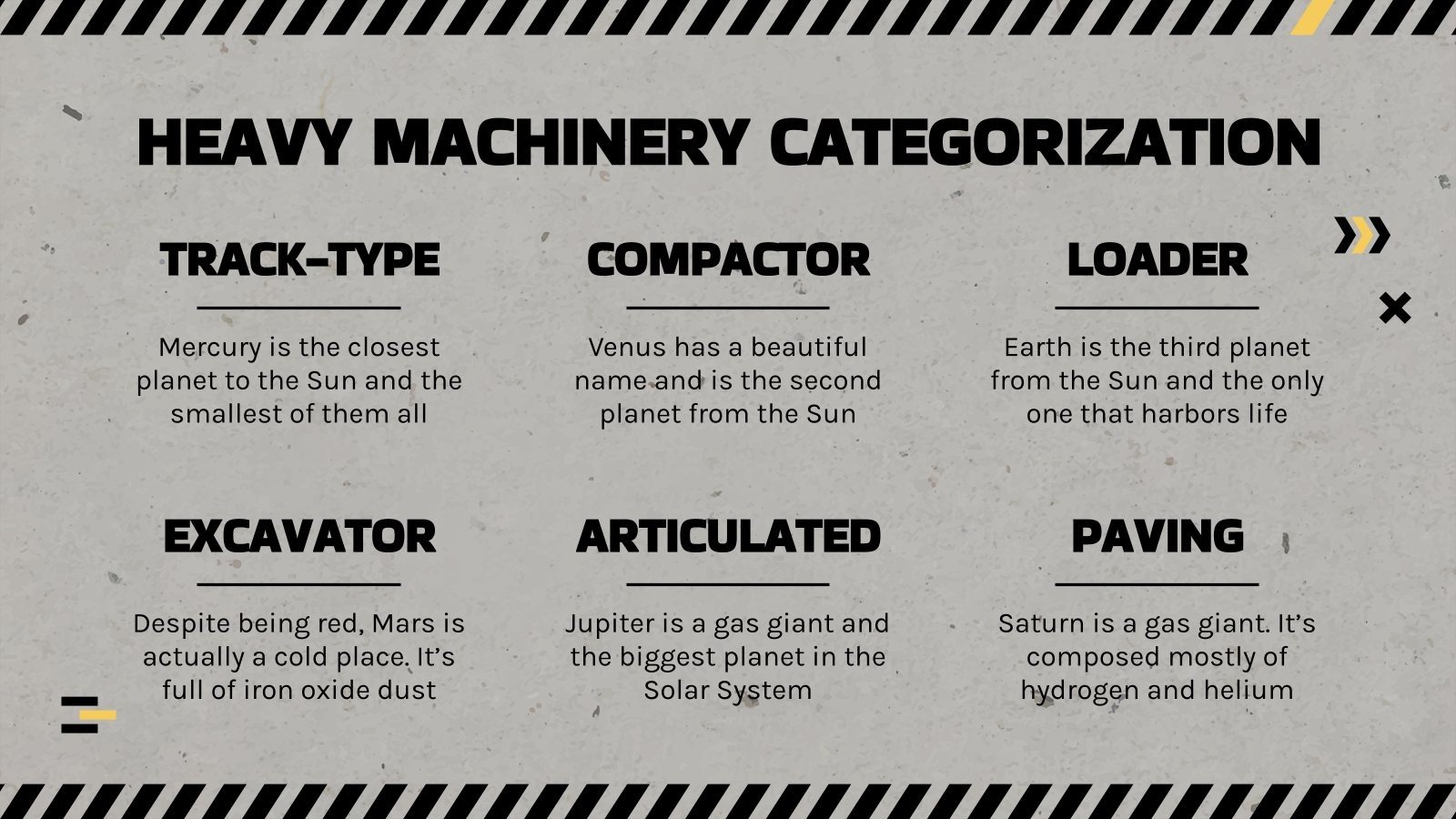 Heavy Construction Machinery | Google Slides & PowerPoint