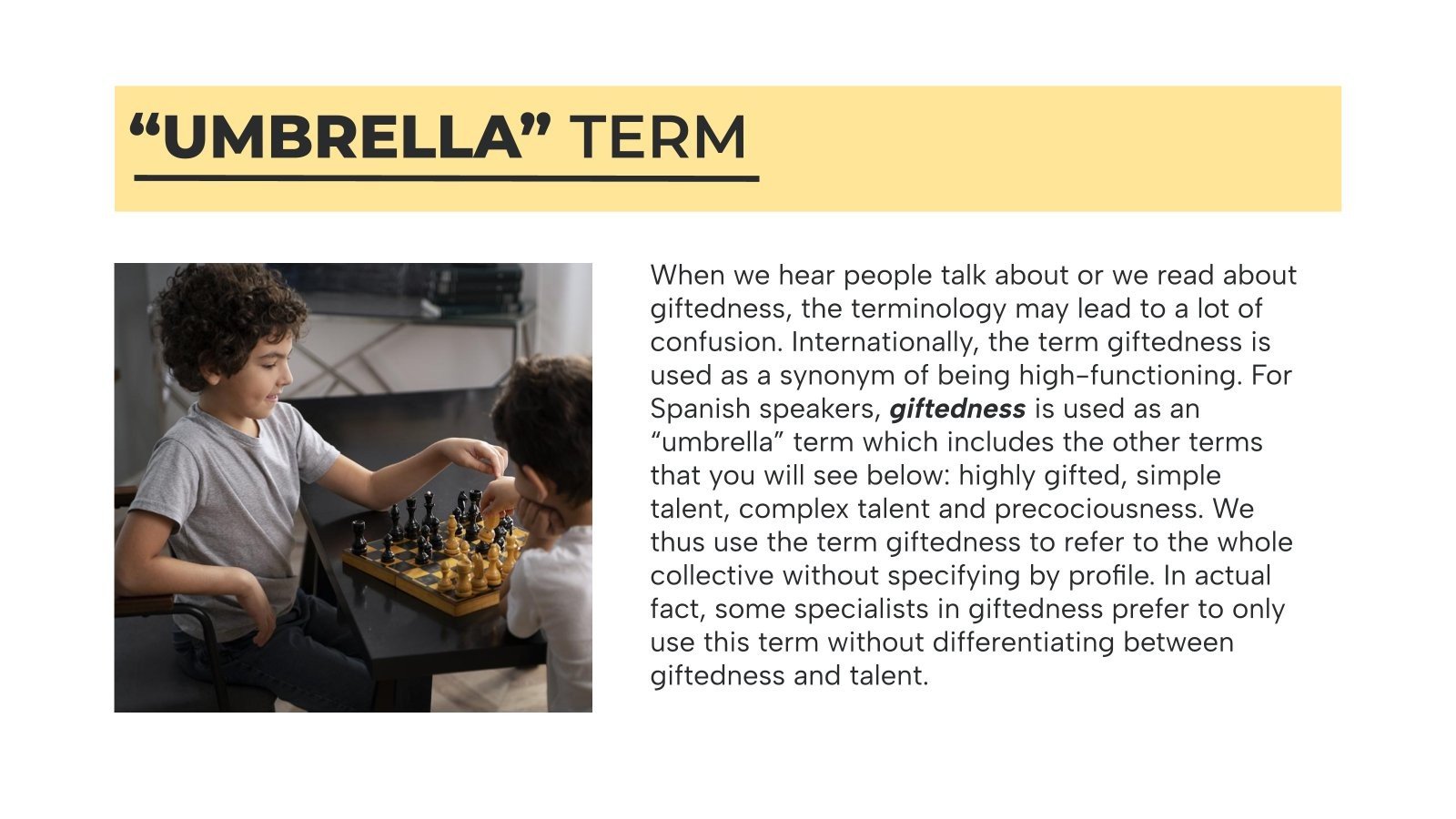 Important Terms Within Giftedness | Google Slides & PPT