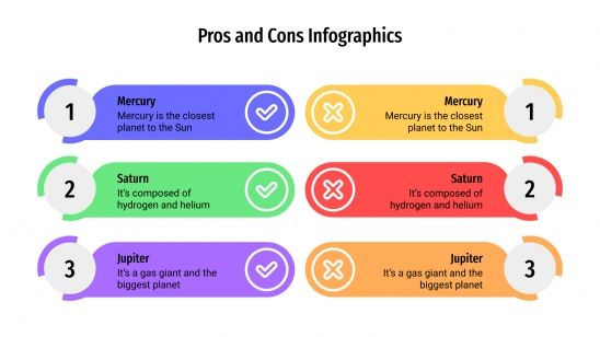 Pros and Cons Infographics for Google Slides and PowerPoint