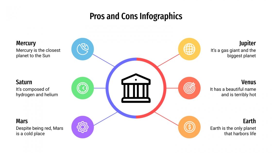 Pros and Cons Infographics for Google Slides and PowerPoint