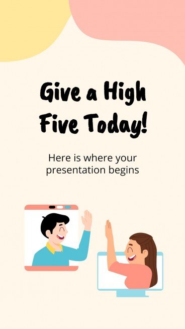 Give a High Five Today! | Google Slides and PowerPoint template