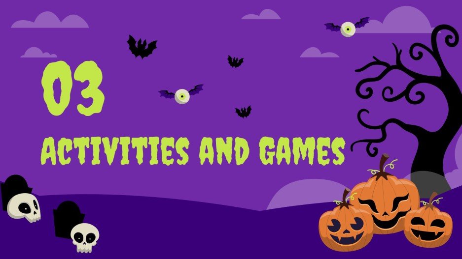 Lição com temática de Halloween | Google Slides e PowerPoint