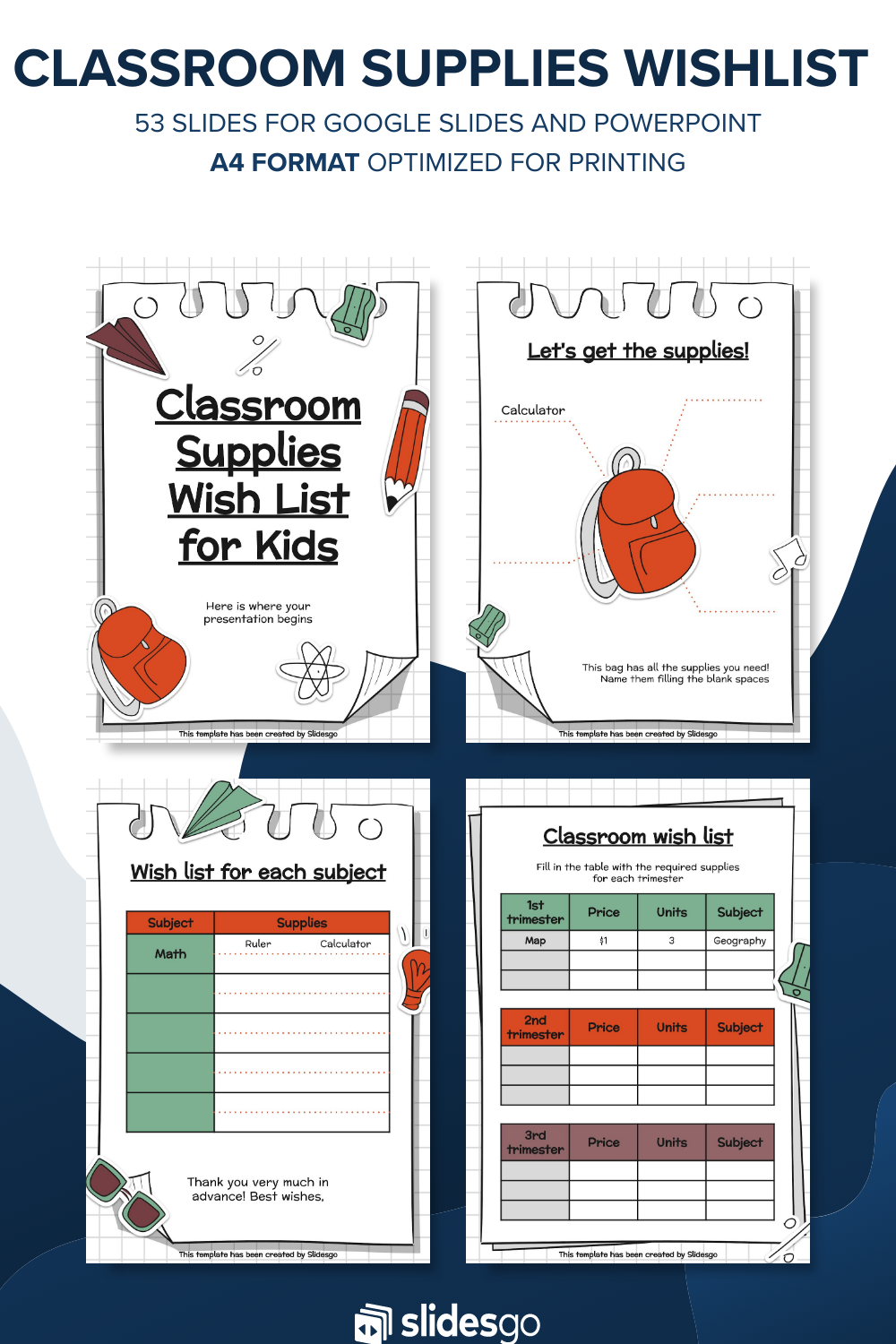 Classroom Supplies Wish List for Kids