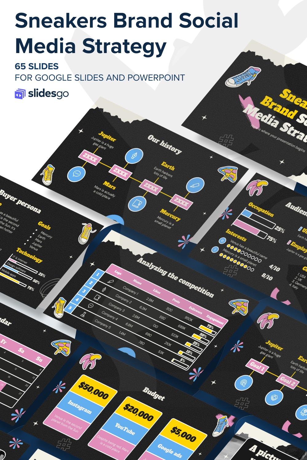 Sneakers Brand Social Media Strategy | Google Slides & PPT