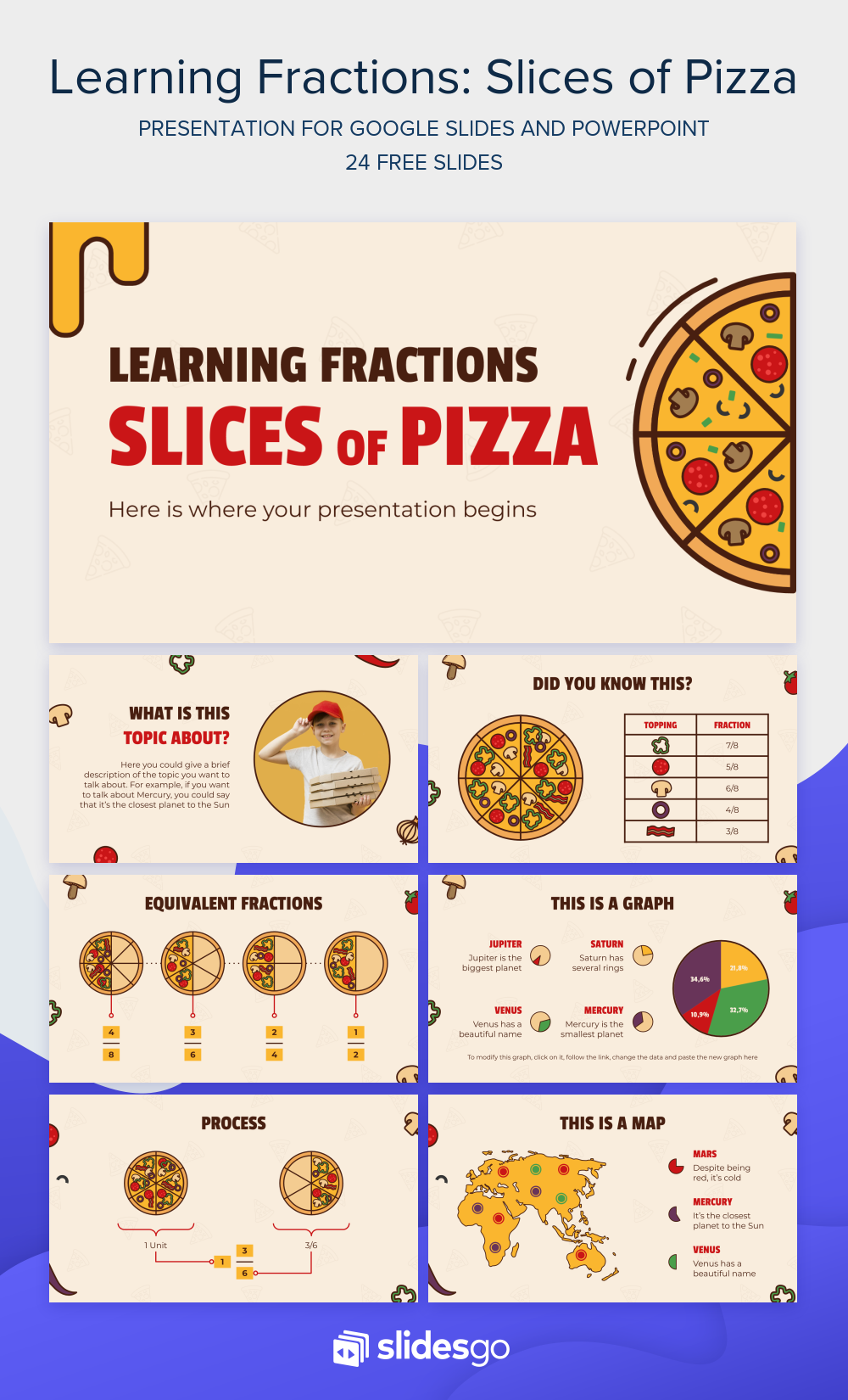 Learning Fractions Google Slides theme and PowerPoint template