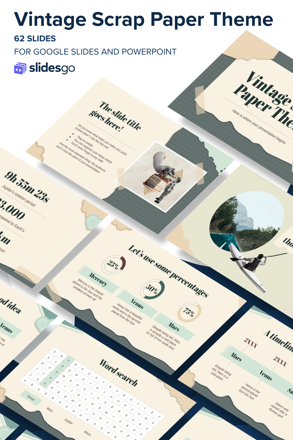 Vintage Scrap Paper Theme | Google Slides & PowerPoint