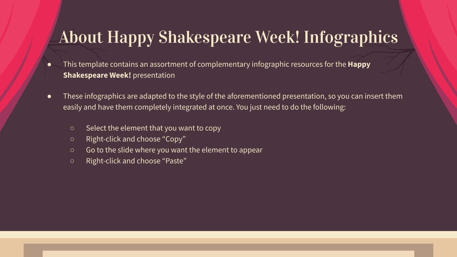 Infografías: ¡Feliz Semana de Shakespeare! | Google Slides