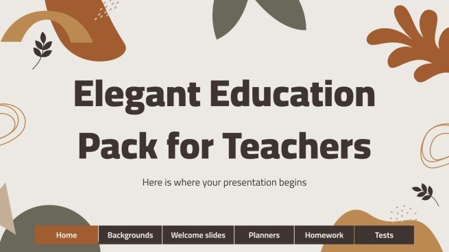 Elegant Education Pack for Teachers | Google Slides & PPT