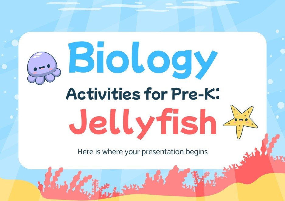 Biology Activities for Pre-K: Jellyfish | Google Slides