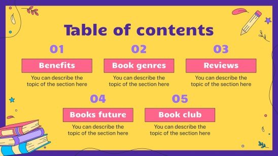 I Love Books! | Google Slides and PowerPoint template