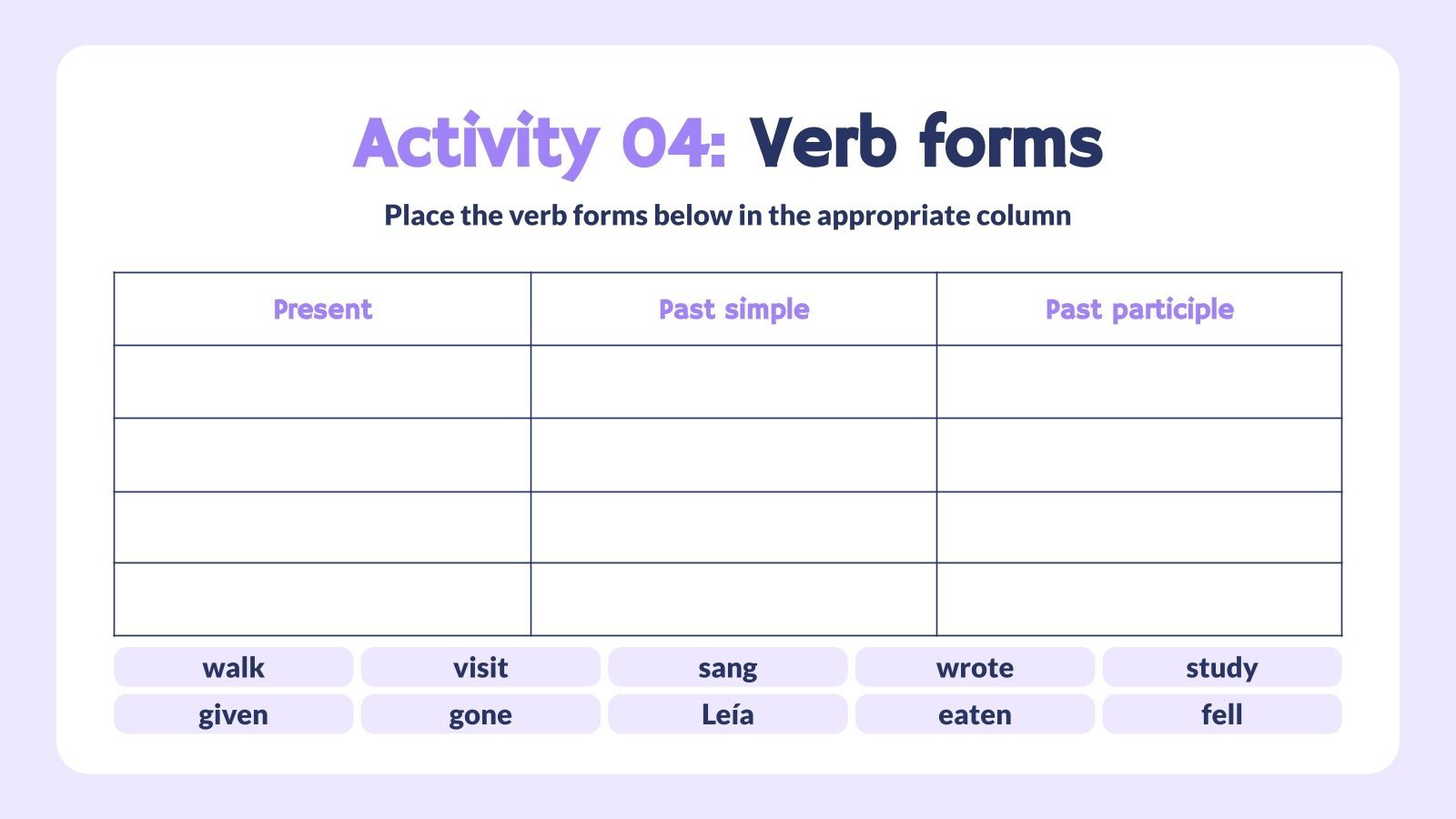 Verb Activities | Google Slides & PowerPoint