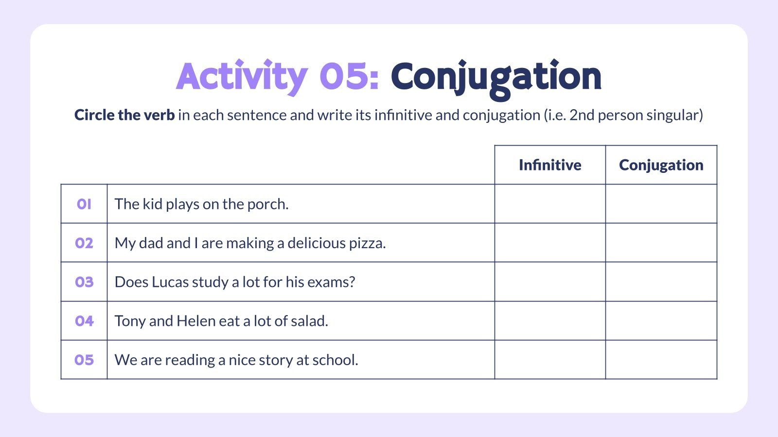 Verb Activities | Google Slides & PowerPoint
