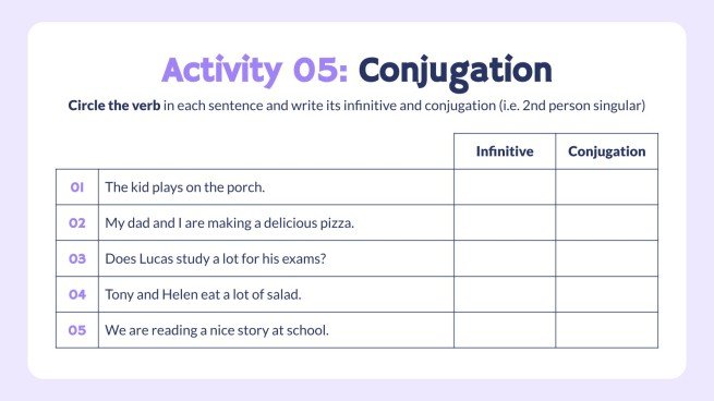 Verb Activities | Google Slides & PowerPoint