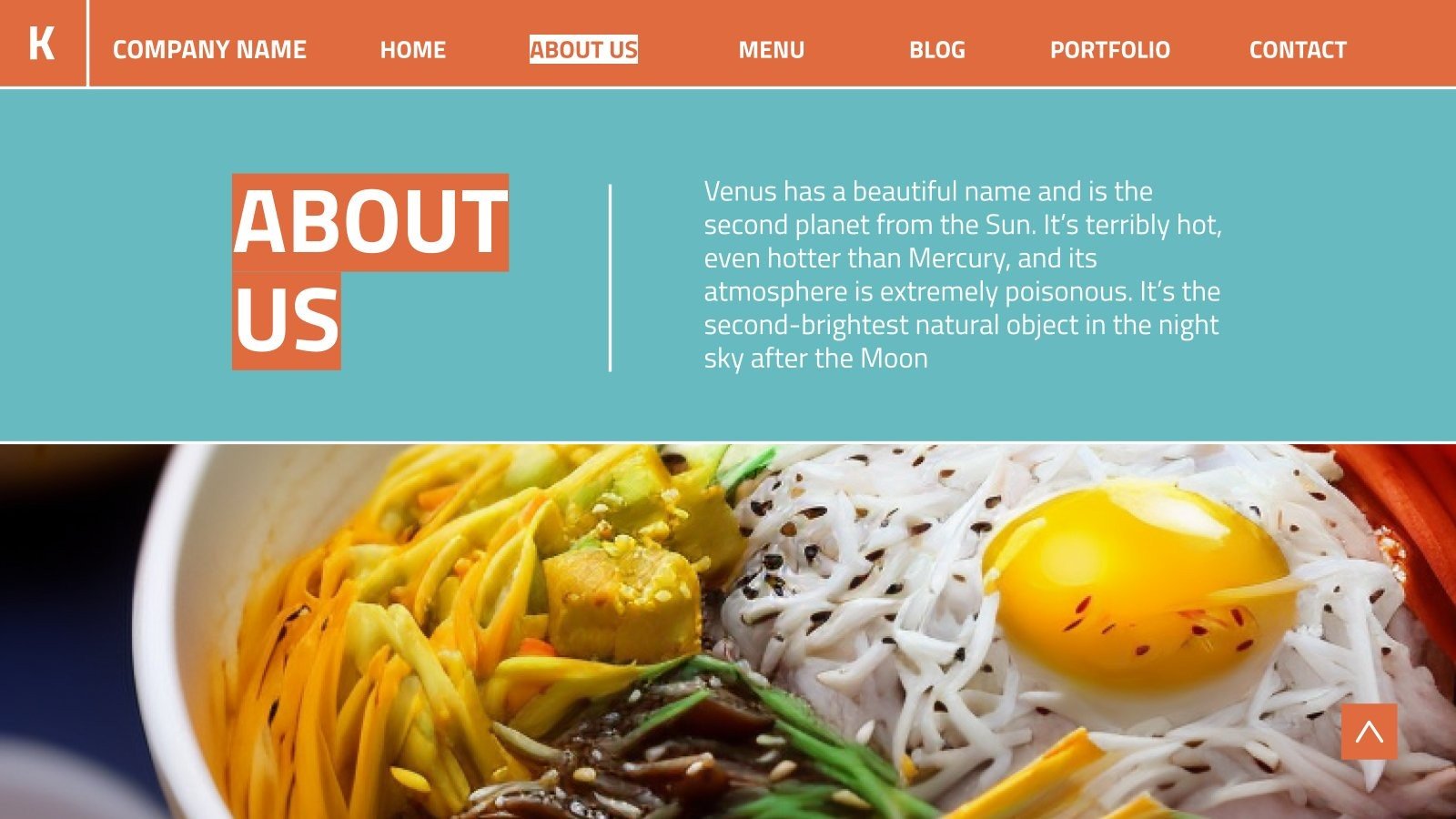 Korean Restaurant Website Design | Google Slides & PPT